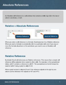Absolute References - Blue Novation